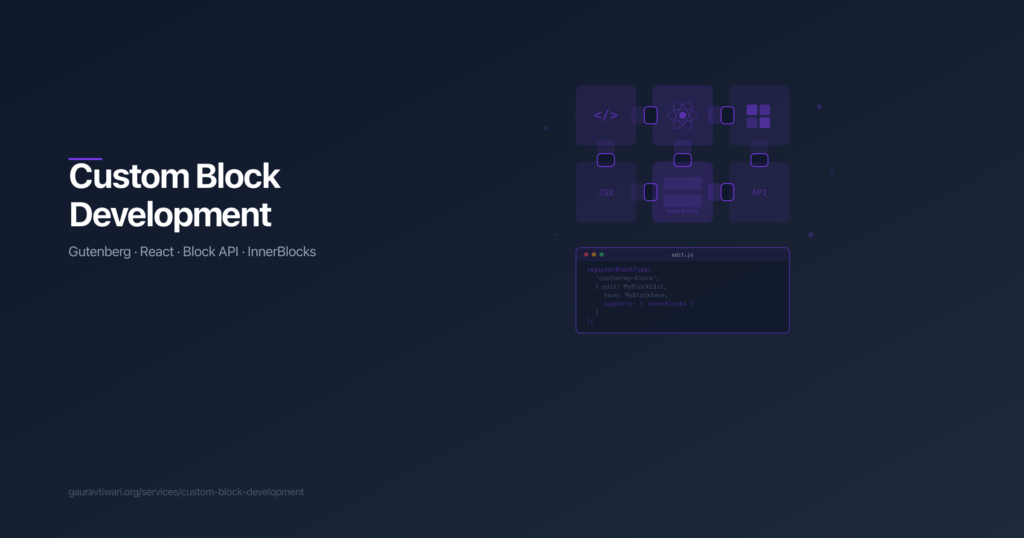 Custom Gutenberg Block Development Services - Gaurav Tiwari